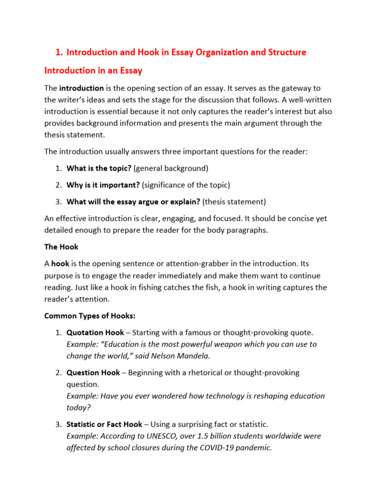 Crafting Effective Essay Introductions | PDF | Essays | Thought