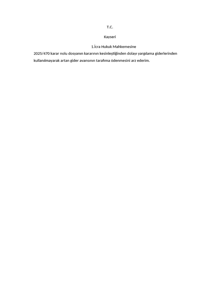 Ercan Saraç Icra Dairesi | PDF