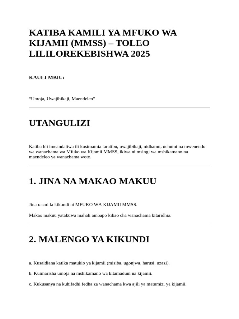 Katiba | PDF