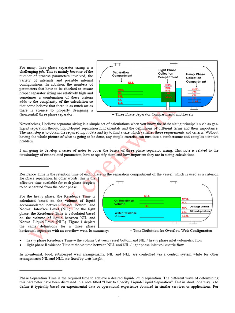 Three Phase Separator | PDF | Applied And Interdisciplinary Physics ...