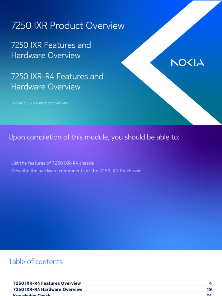 Nokia 7250 IXR-R4 Overview Guide | PDF | Networking | Multiprotocol ...