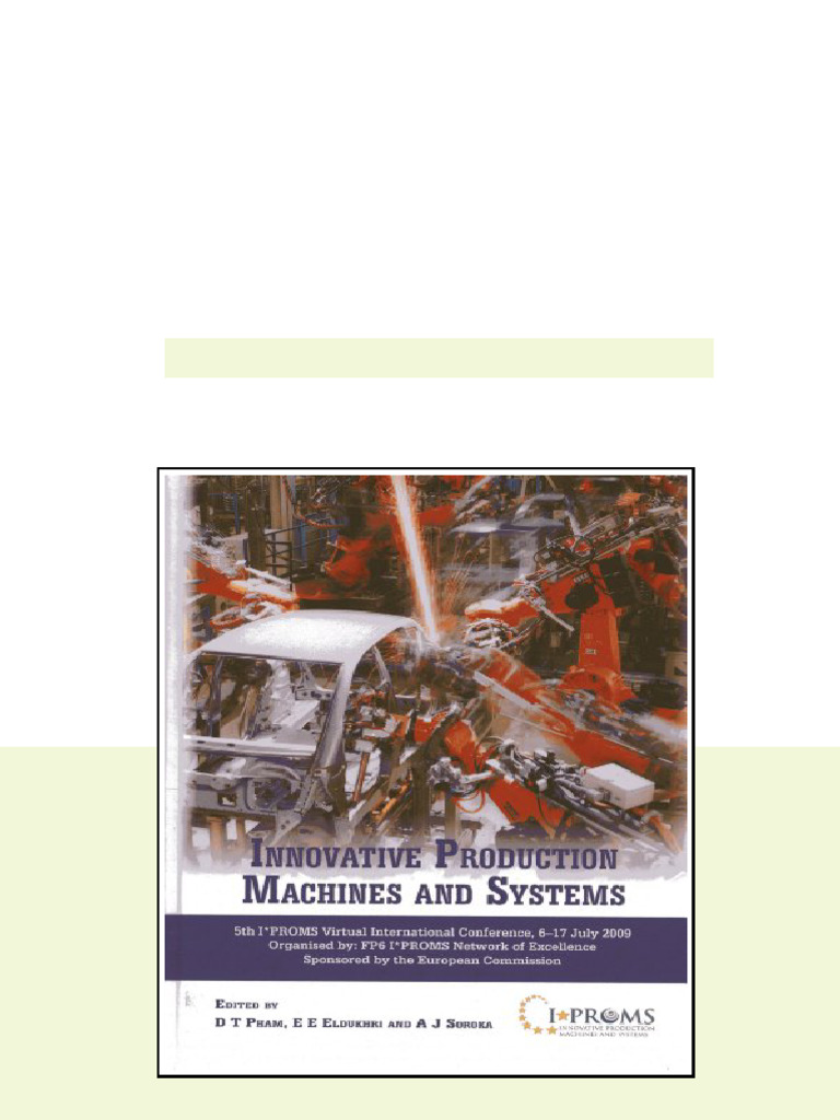 Innovative Production Machines And Systems Fifth Iproms Virtual ...