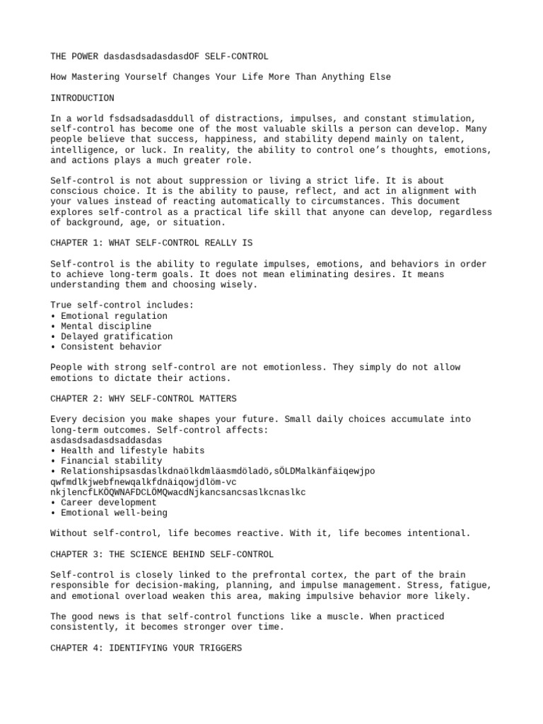 3 | PDF | Self-Management | Self Control