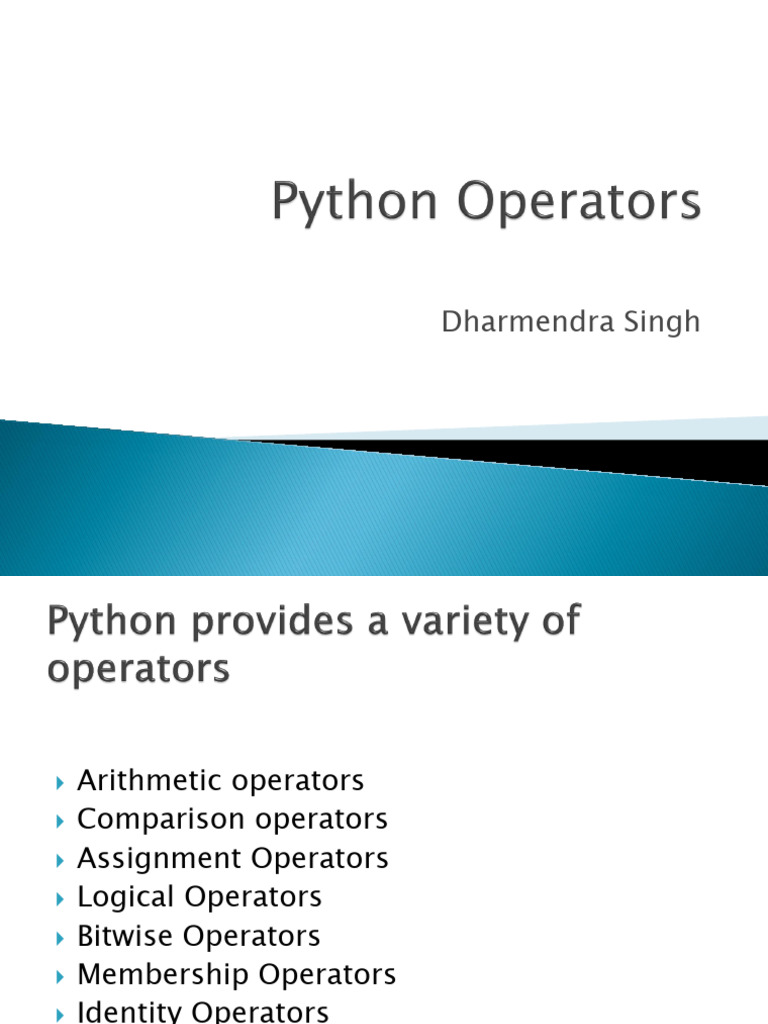 Python Python Operators | PDF | Multiplication | Mathematical Notation