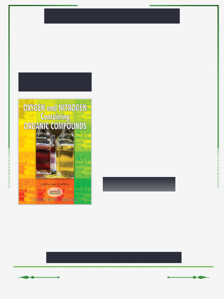 Chemistry Oxygen and Nitrogen containing Organic Compounds Zambak 1st ...