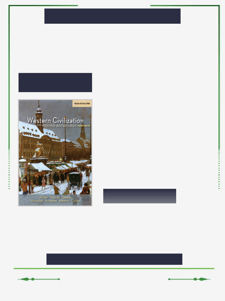 Western Civilization Beyond Boundaries Volume II Since 1560 7th Edition ...