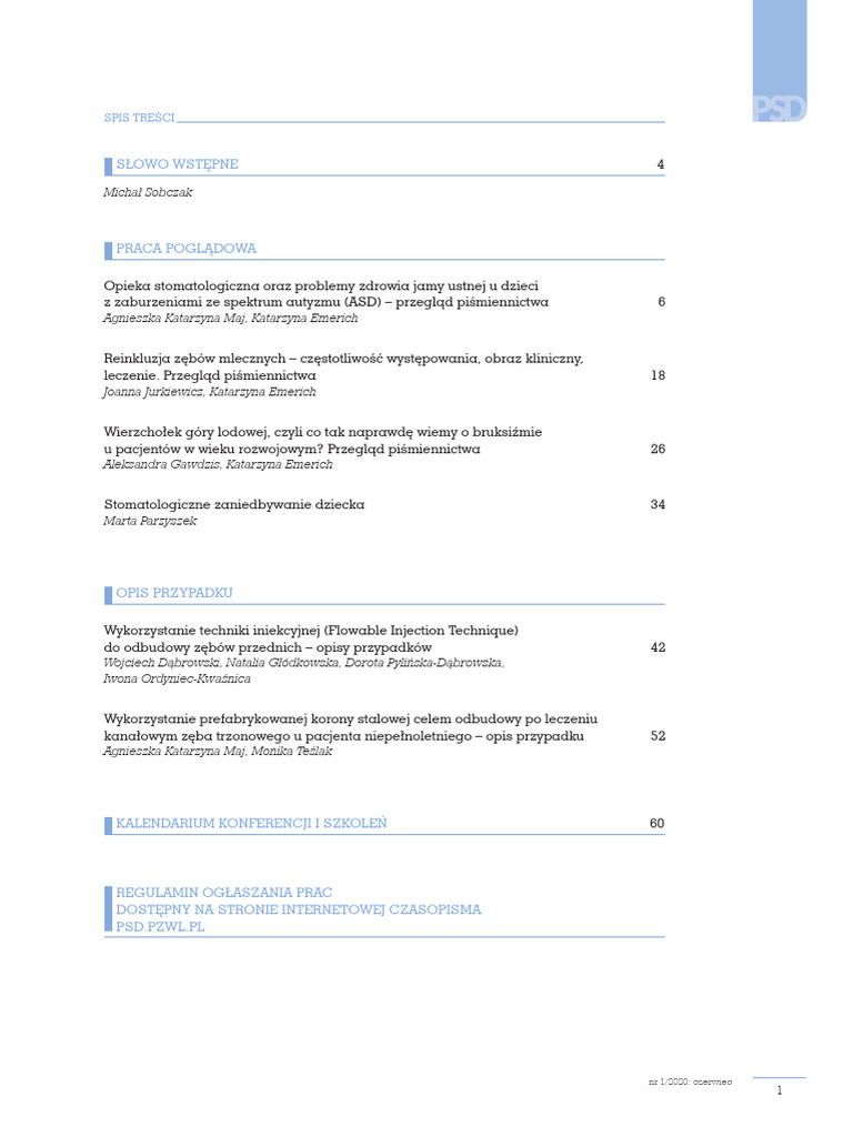 PSD 2020 1-Spis | PDF