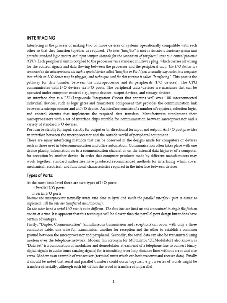 Interfacing and Memory Organization | PDF | Input/Output | Random ...