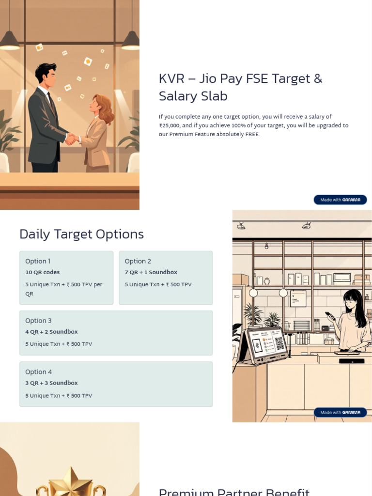 KVR Jio Pay FSE Target and Salary Slab | PDF