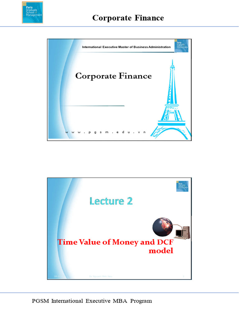 Lec 2- Time Value of Money and DCF Model | PDF | Present Value ...