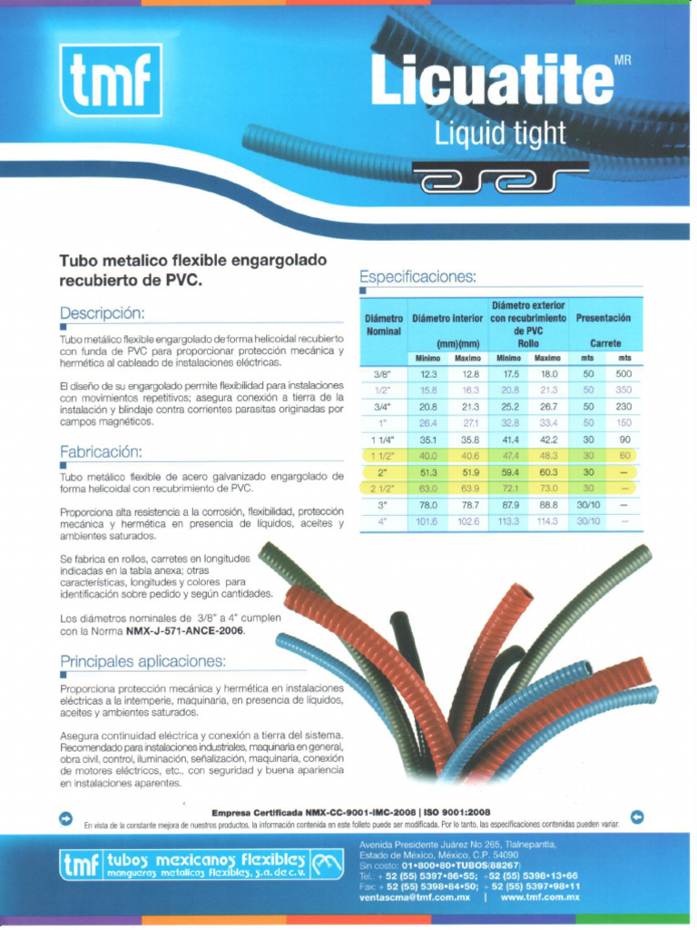 Conduit Flexible Licuatite | PDF
