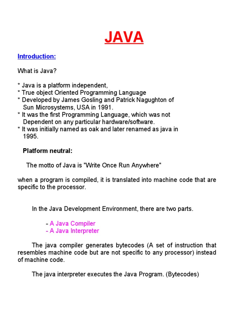 Core Java | PDF | Java (Programming Language) | Method (Computer ...