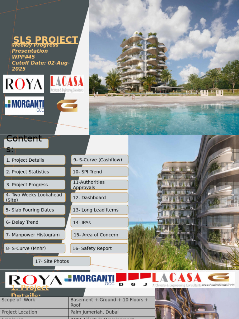 SLS Weekly Progress PPT WPR#45 02-08-2025 | PDF | Civil Engineering ...