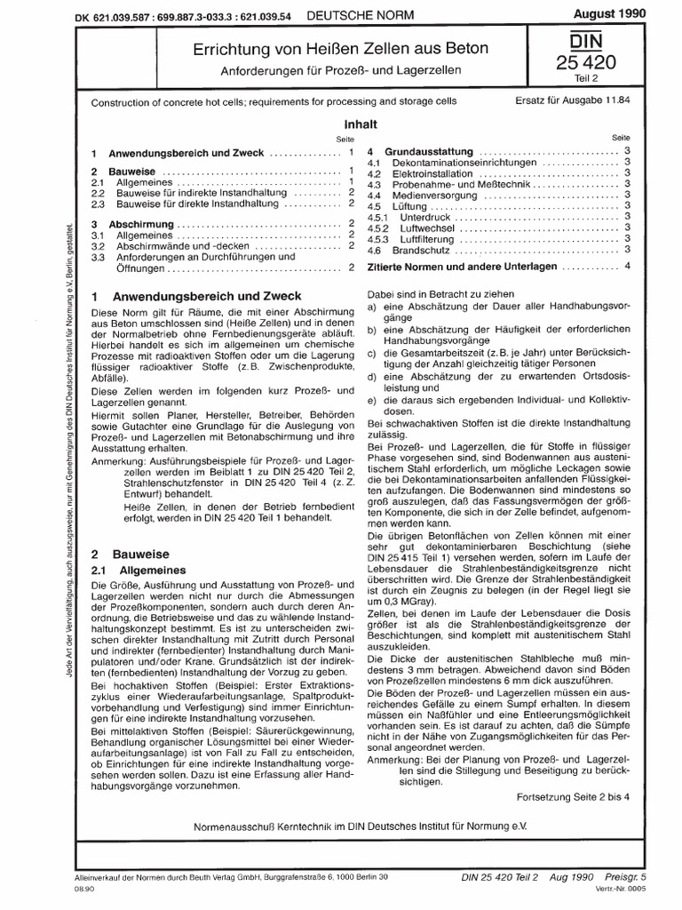 Din 25420-2 1990-08 | PDF