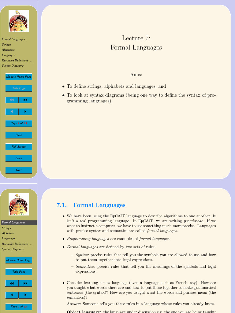 handout7 | PDF | String (Computer Science) | Semantics