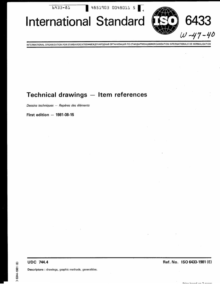 Technical Drawings Item References Guide | PDF | International ...