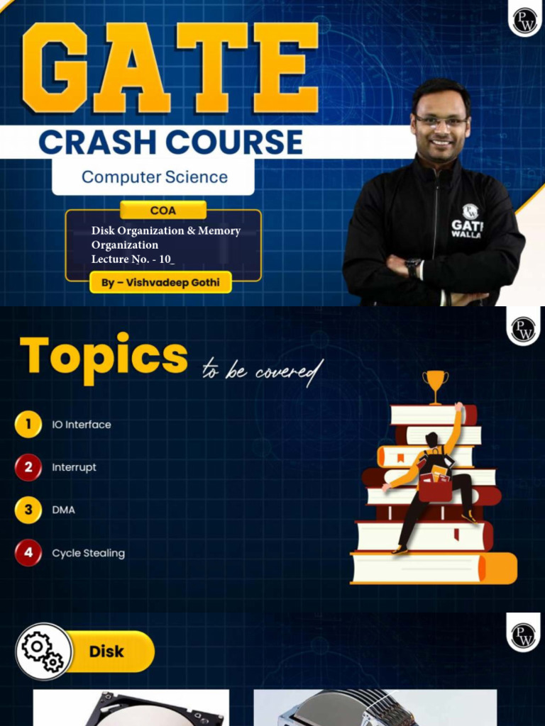 Disk Organization & Memory Organization Lec 10 Class Notes | PDF