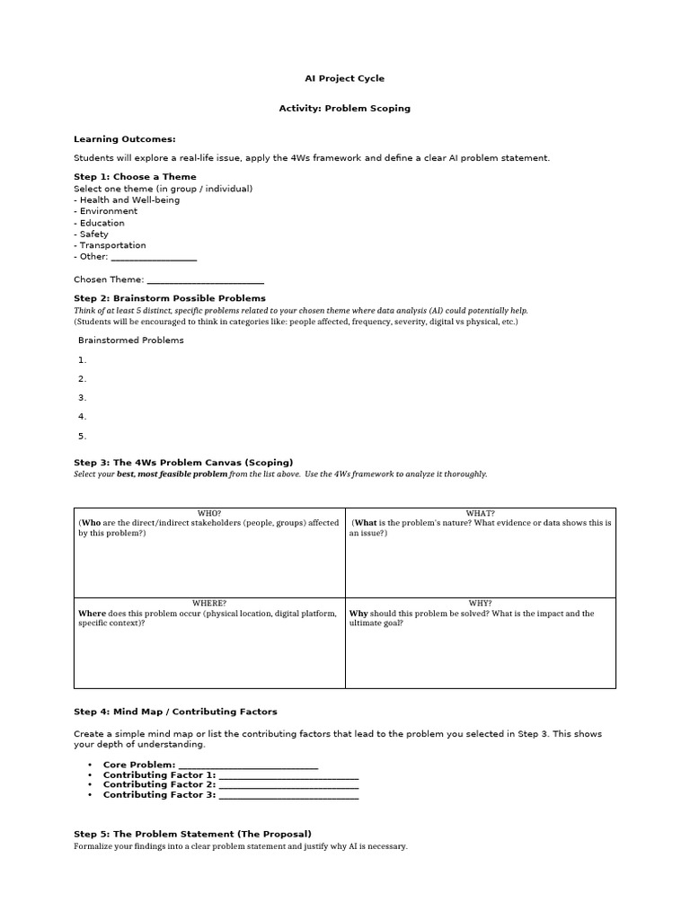AI Problem Scoping Framework Guide | PDF | Artificial Intelligence ...