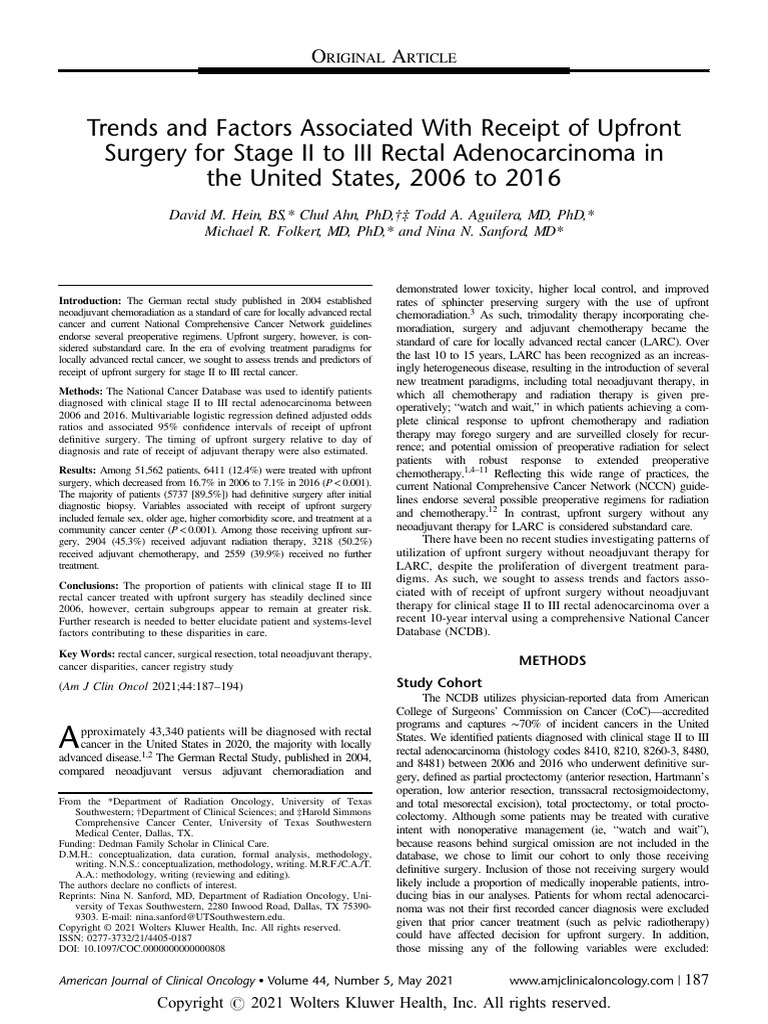 Trends and Factors Associated With Receipt Of.3 | PDF | Therapy ...