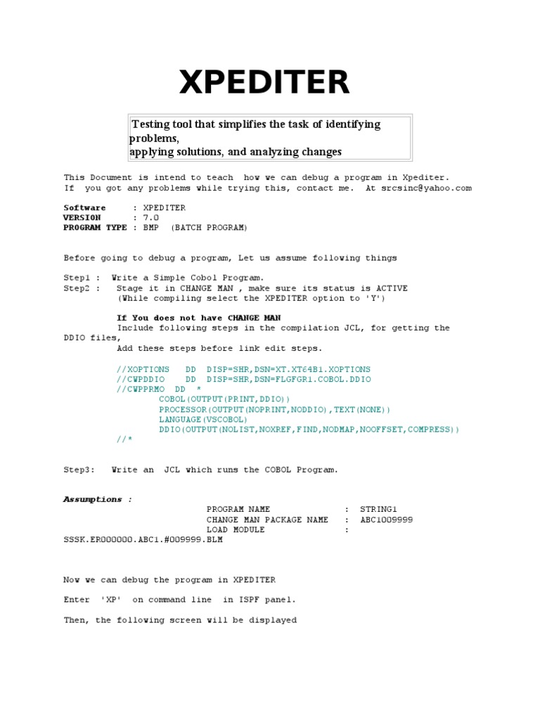 XPEDITER | PDF | Library (Computing) | Scripting Language