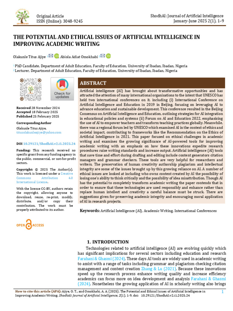 The Potential and Ethical Issues of Artificial Intelligence in ...