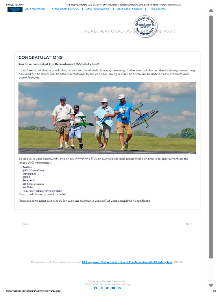 The Recreational Uas Safety Test (Trust) - The Recreational Uas Safety ...