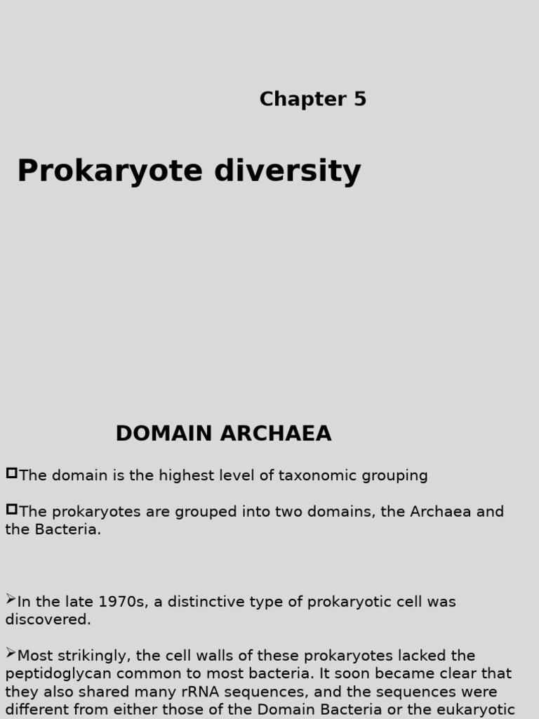 Prokaryote Diversity: Archaea and Bacteria | PDF | Streptococcus | Archaea