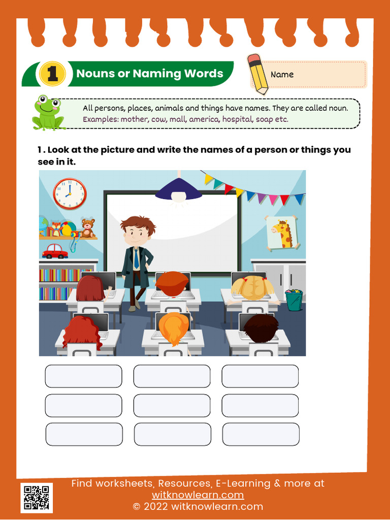 Level Up Your Vocabulary Fun Filled Naming Words Nouns Worksheets for ...