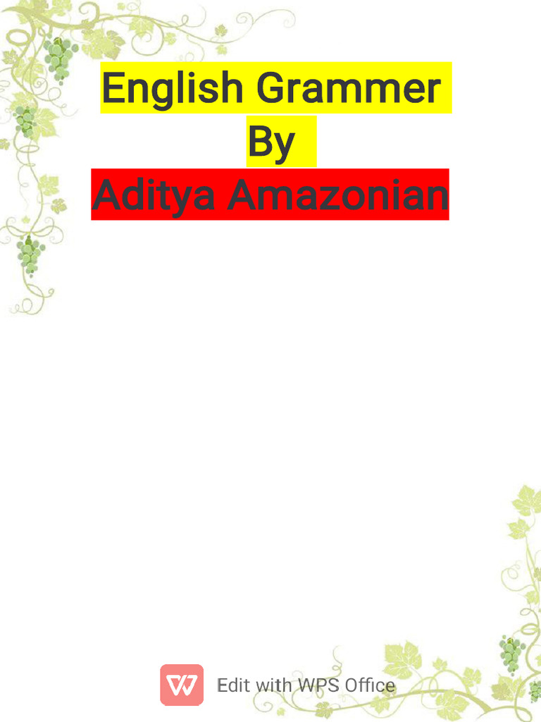 English Grammer (New Sets) - WPS Office | PDF