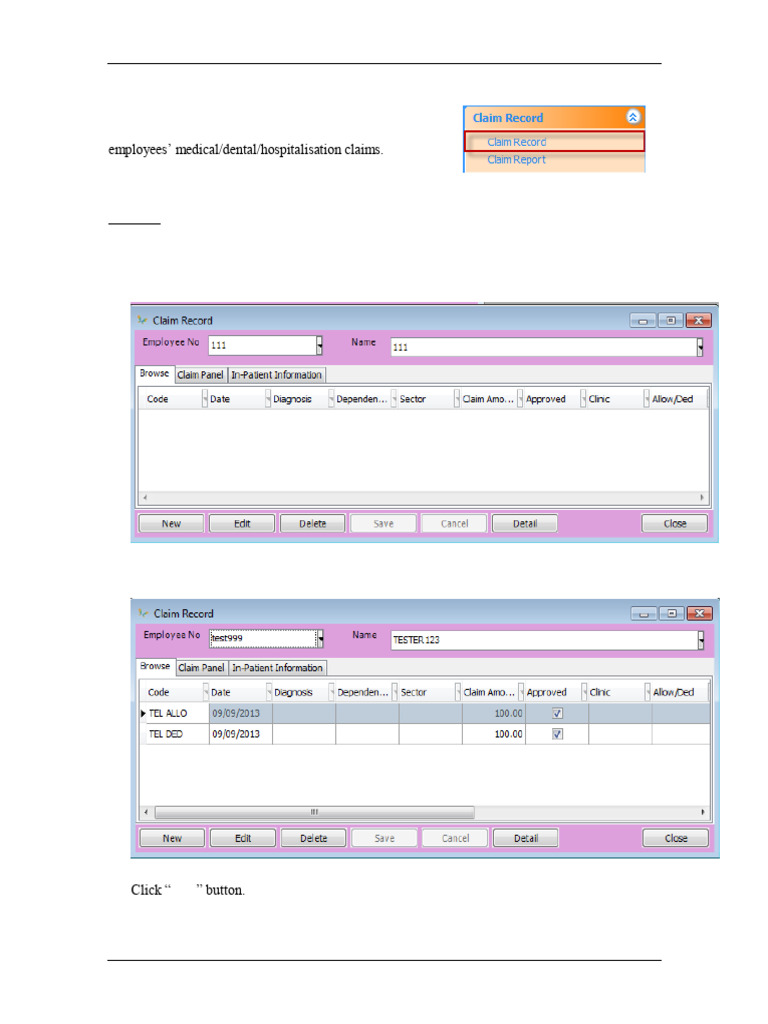 08 XPayroll Manual - Human Resource Claim Record and Setup | PDF | Payroll