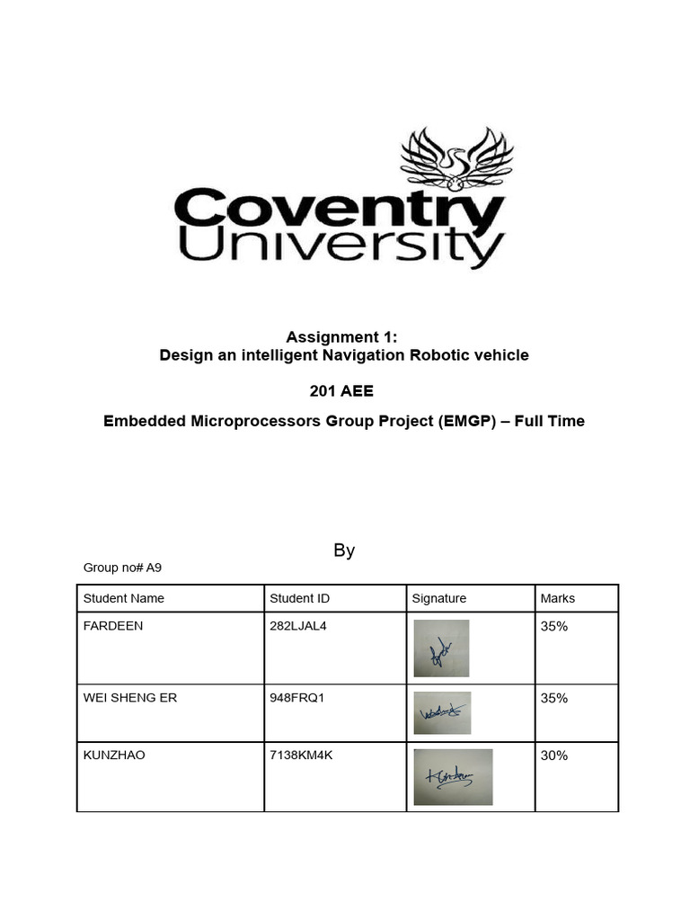 Assignment 1.Docx. EMGP TEAM A9 | PDF | Microcontroller | Computer ...