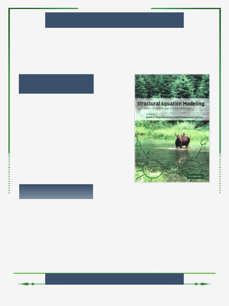 Structural Equation Modeling Applications in Ecological and ...