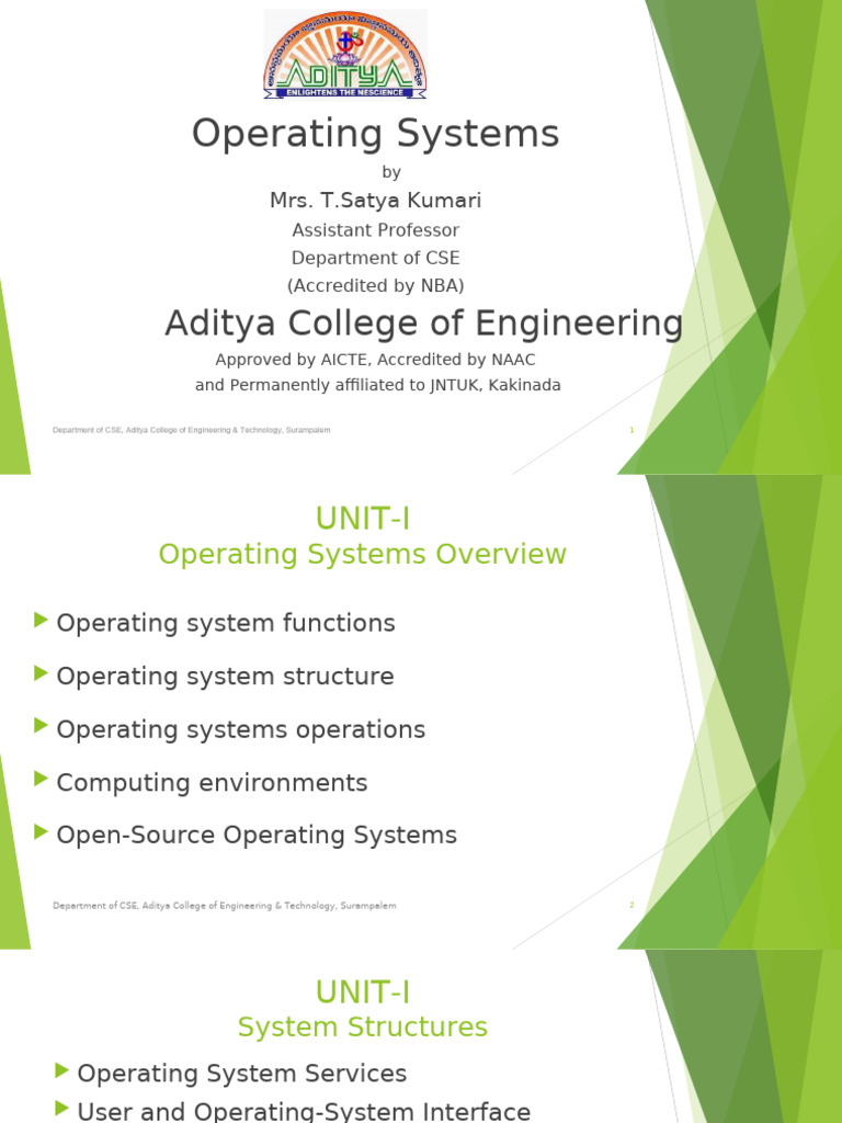 Introdution To Operating Systems?? | PDF | Operating System | Computer ...