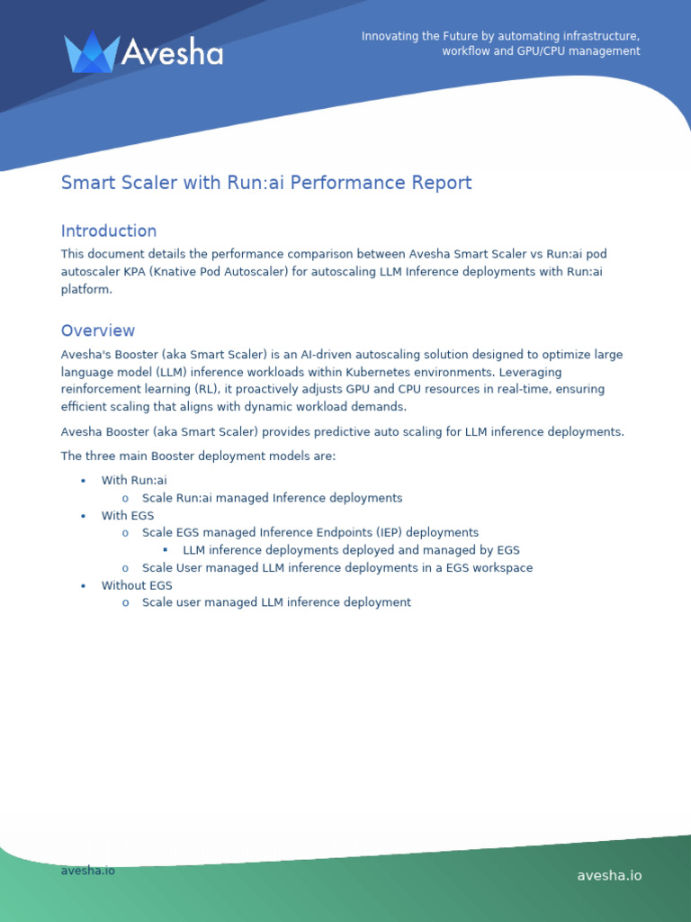 Avesha Smart Scaler vs Run:ai KPA Comparison | PDF | Artificial ...