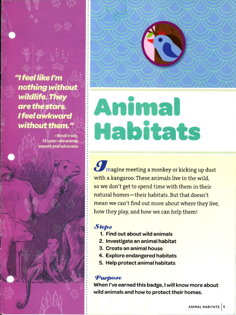 Junior Animal Habitats Badge Requirements | PDF