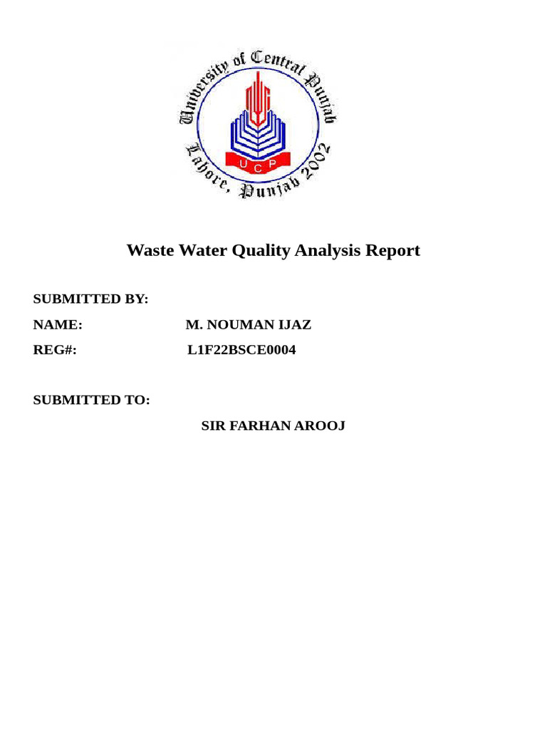 Wastewater Analysis Report | PDF