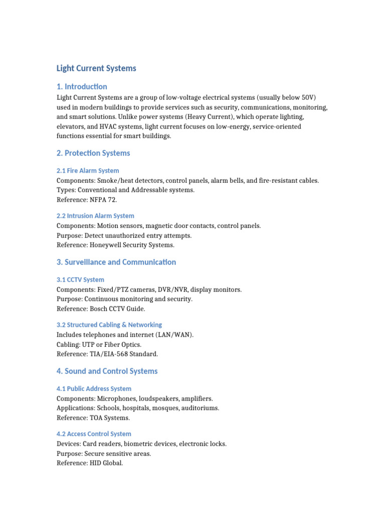 Light Current Systems Report-3 | PDF | Building Automation | Access Control