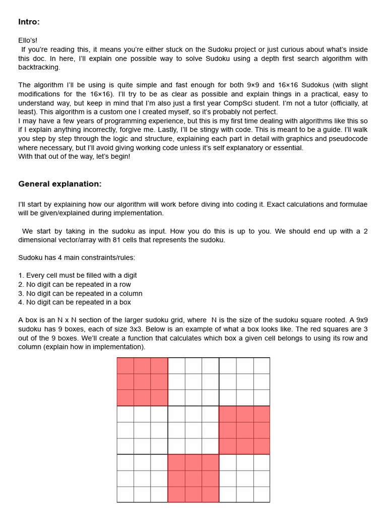 Sudoku 9x9 Explained | PDF | Boolean Data Type | Computer Programming