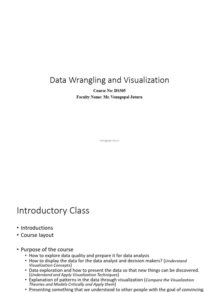 DWV Class Notes - Unit-1 As of 17sep2025 | PDF | Skewness | Outlier