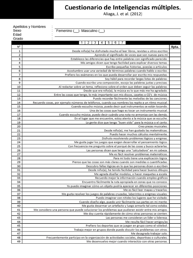 Cuim. Inteligencias Múltiples.docx | PDF