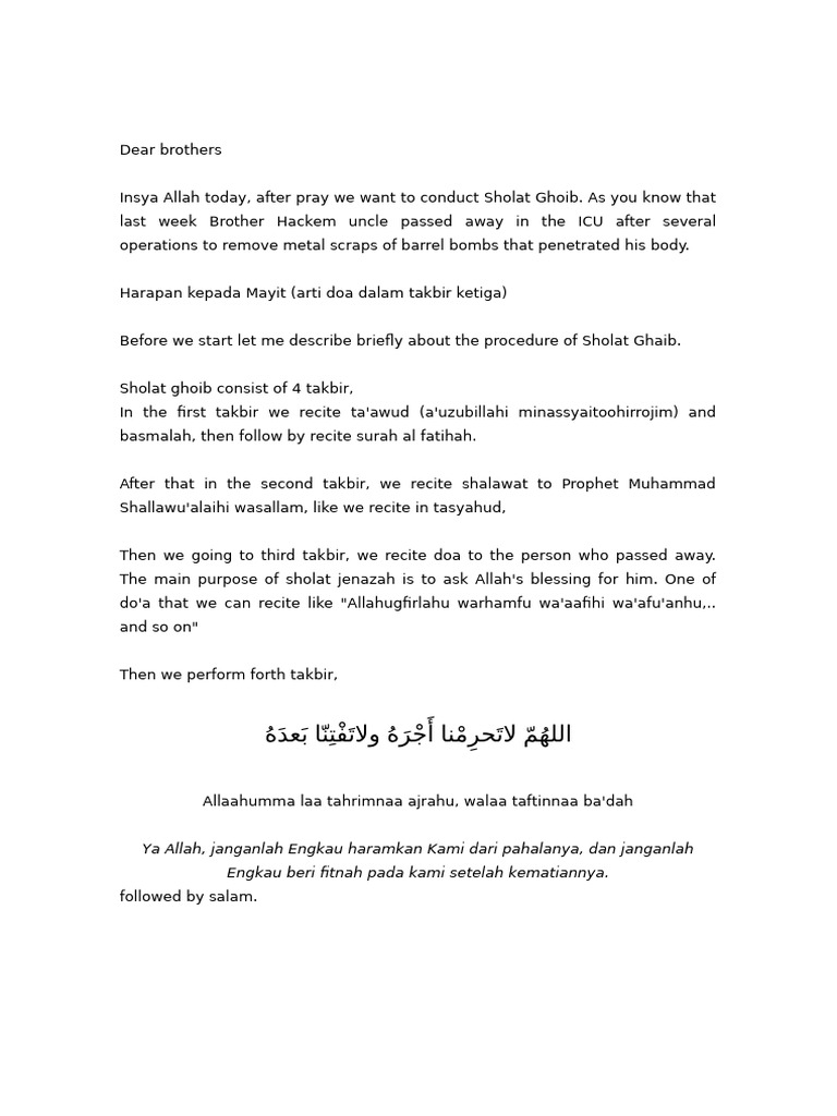 sholat ghoib | PDF
