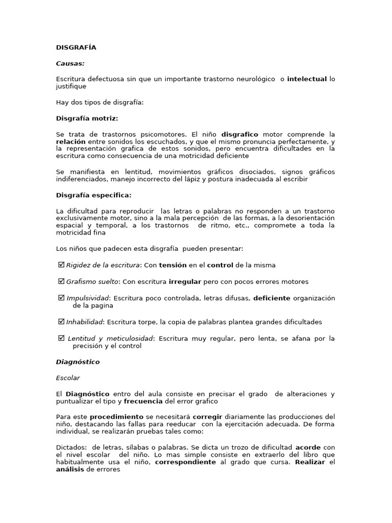 DISGRAFÍA | PDF