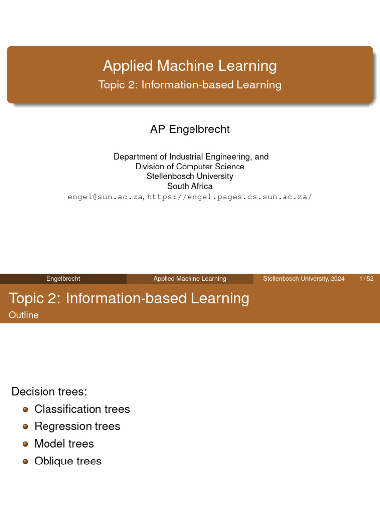 Information-Based Learning in Decision Trees | PDF | Machine Learning ...
