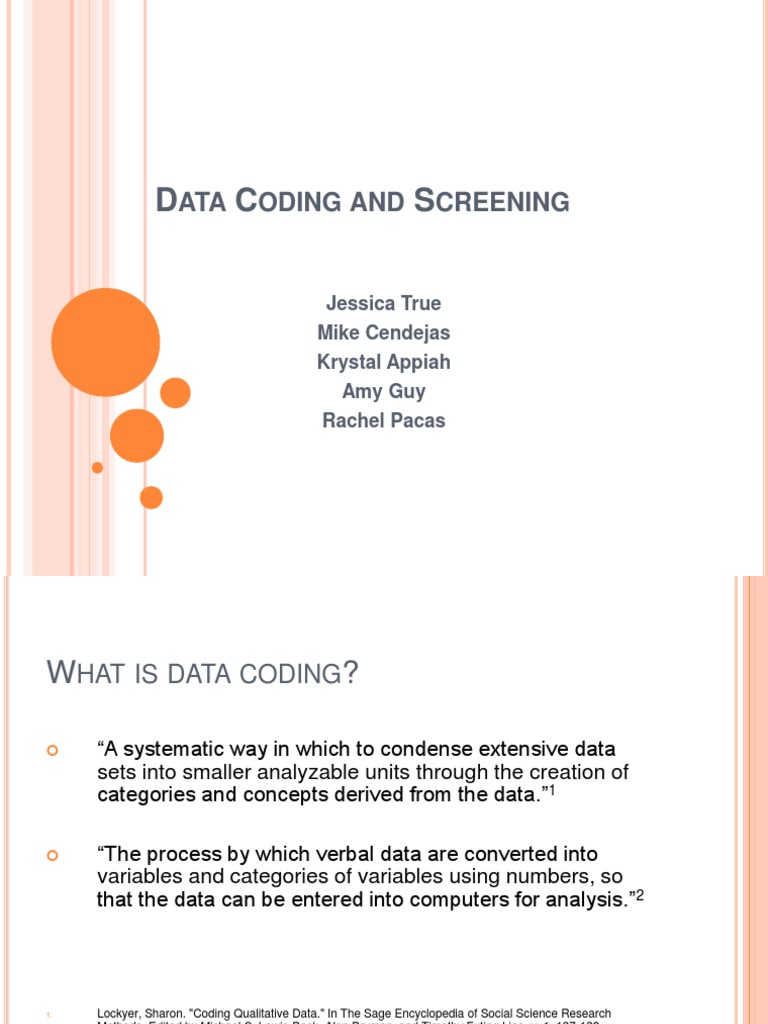 Data Coding | PDF | Outlier | Qualitative Research