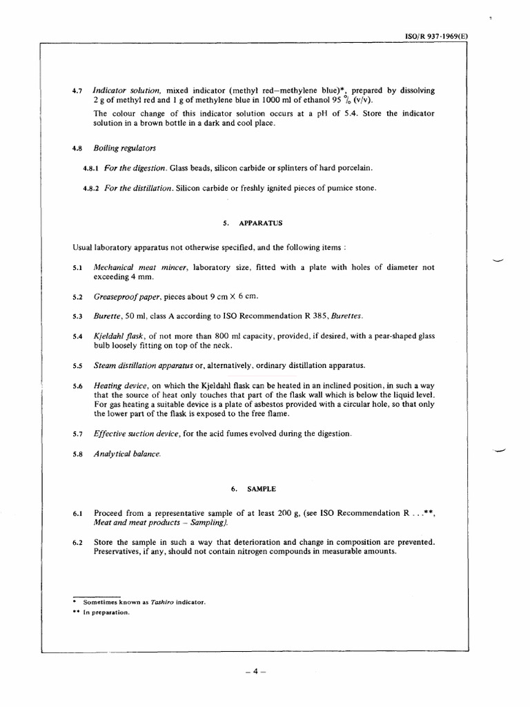 Tashiro Indicator ISO | PDF | Distillation | Chemistry