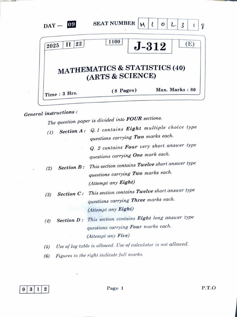 Math Board Question Paper | PDF | Equations | Mathematics