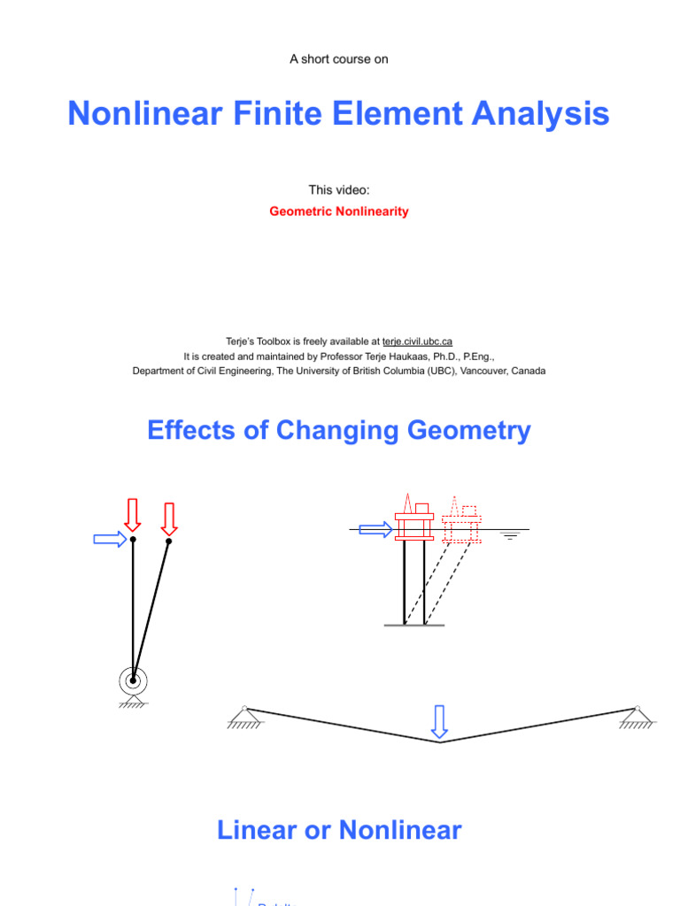 Slides on Geometric Nonlinearity | PDF | Buckling | Mechanics