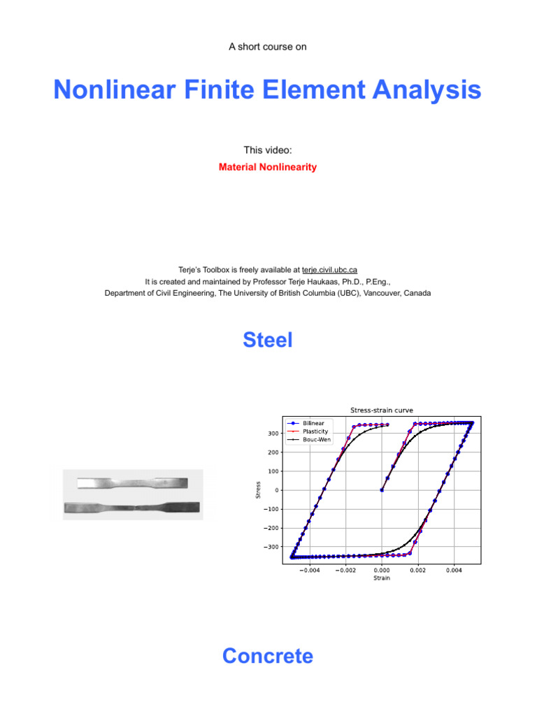 Slides on Material Nonlinearity | PDF | Stress (Mechanics) | Plasticity ...