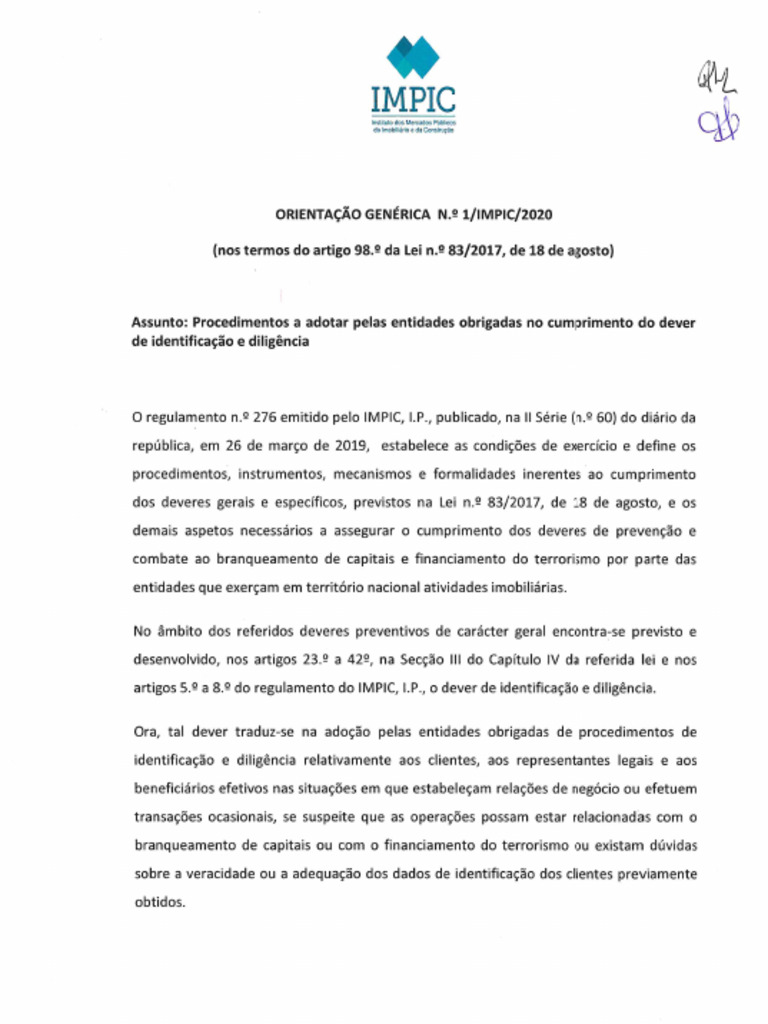 Orientação Genérica #01-IMPIC-2020 | PDF