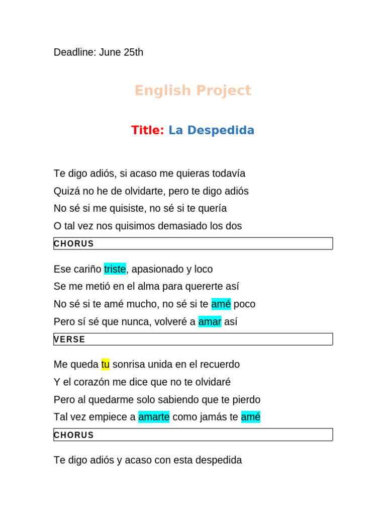 English Project 1 | PDF